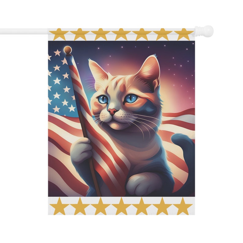 Patriotic Cat Flag for Cat Lovers Who Want to Show Their American Pride ...