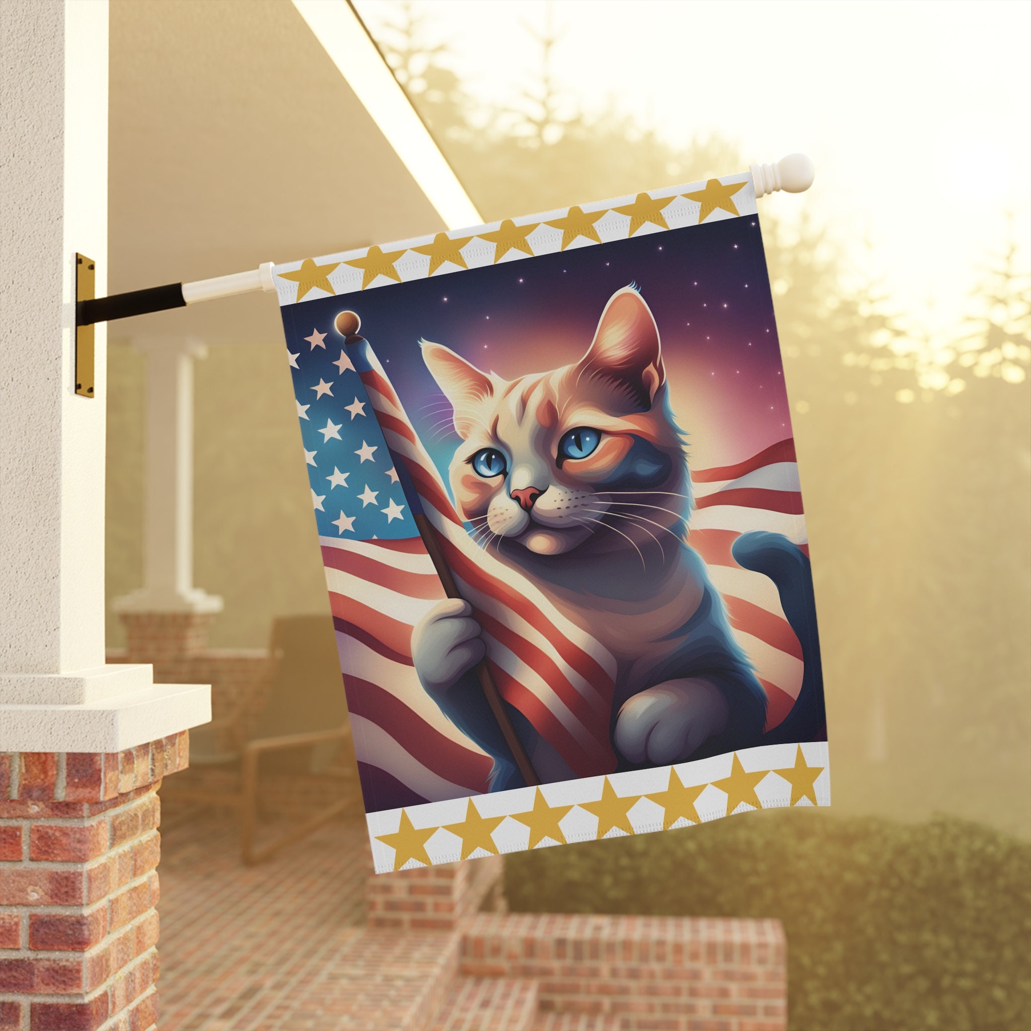 Patriotic Cat Flag for Cat Lovers Who Want to Show Their American Pride ...