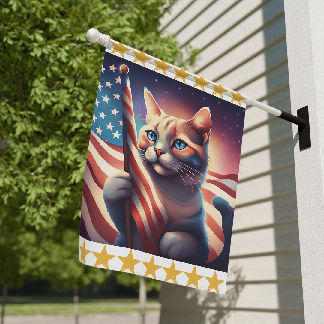 Patriotic Cat Flag for Cat Lovers Who Want to Show Their American Pride ...