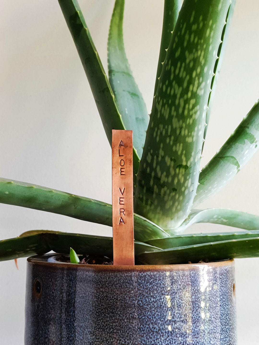 Handstamped Copper Label, Tag or Sign for Your Plants, Indoor or ...