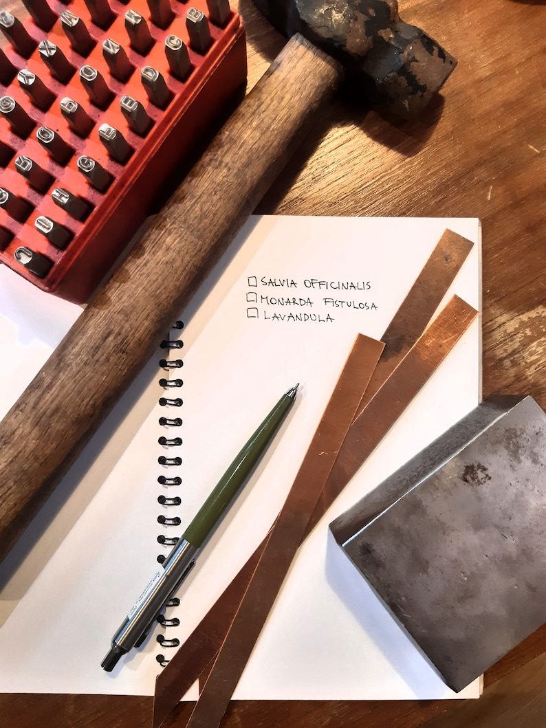 Handstamped Copper Label, Tag or Sign With a Vintage Flare - Etsy