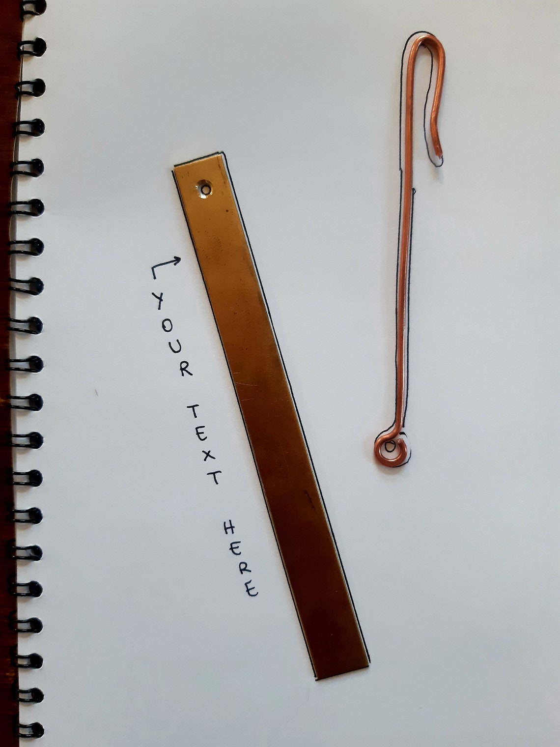 Handstamped Hanging Brass Lable, Tag or Sign for Your Plants ...