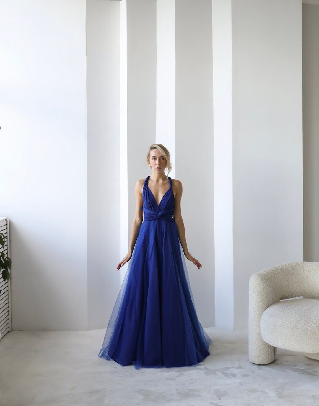 Royal Blue Infinity Dress Tulle, Royal Blue Bridesmaid Dress, Royal ...