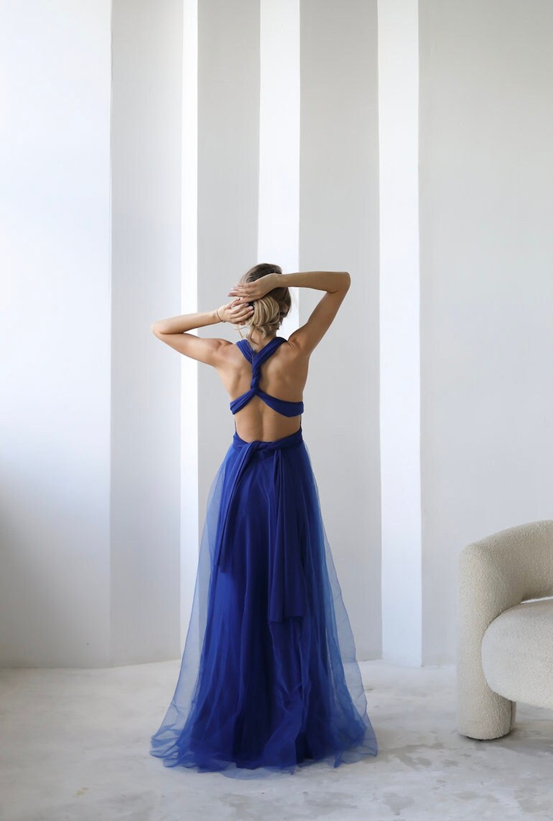Royal Blue Infinity Dress Tulle, Royal Blue Bridesmaid Dress, Royal ...