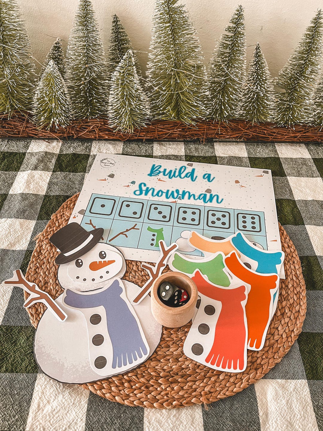 Christmas Build a Snowman Dice Number Maths Game | PRINTABLE | Toddler ...