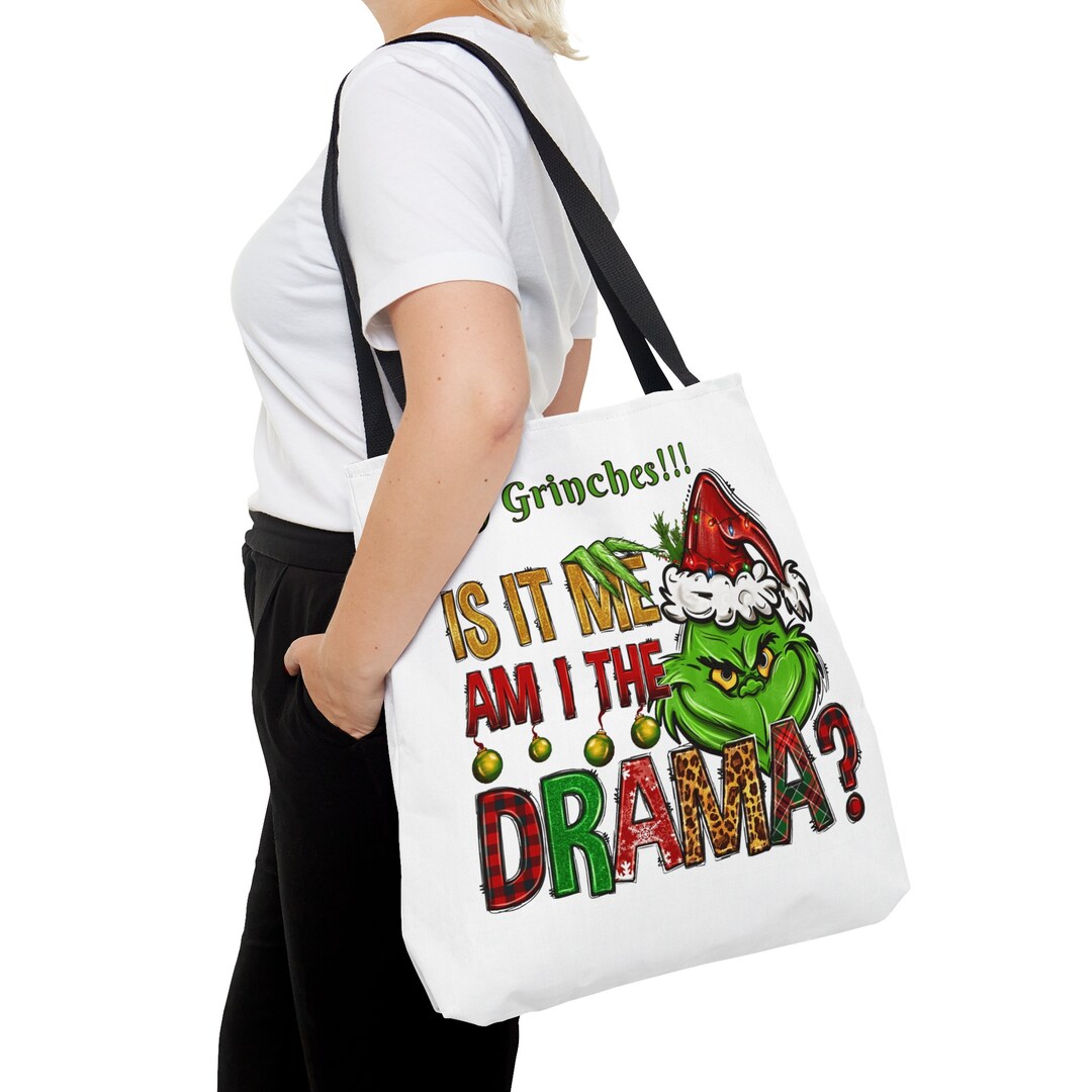 Christmas Grinch Tote Bag, Grinch Tote Bag, Canvas Tote Bag, Christmas ...