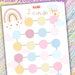 Printable Rainbow Reward Chart, Rainbow Sticker Chart, Instant Download ...