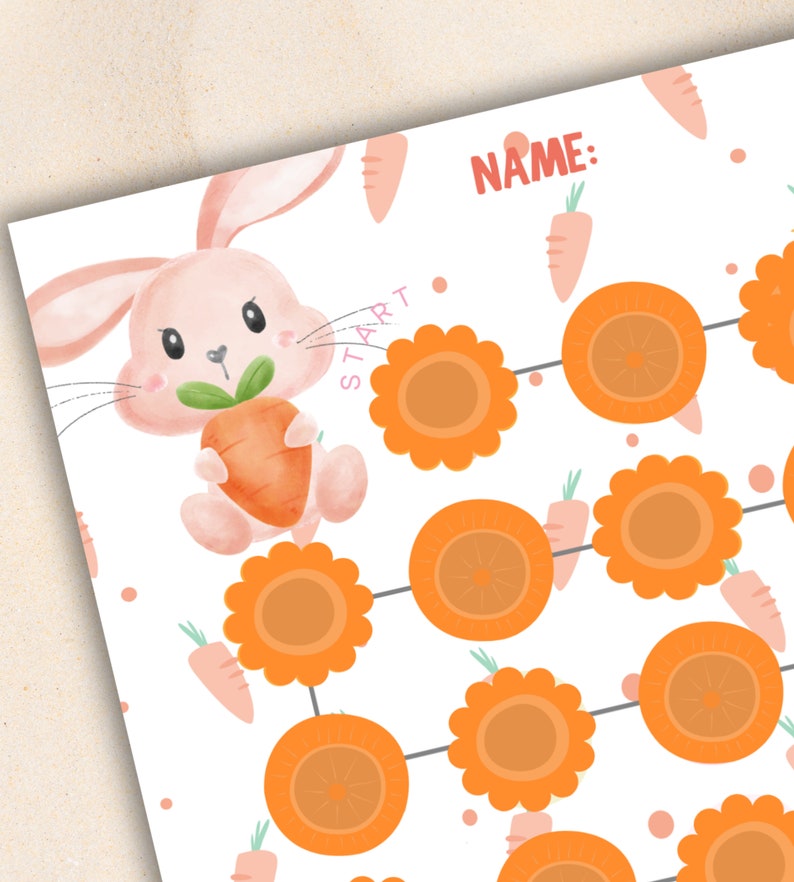 Printable Bunny Reward Chart, Bunny Sticker Chart, Easter Bunny Instant ...