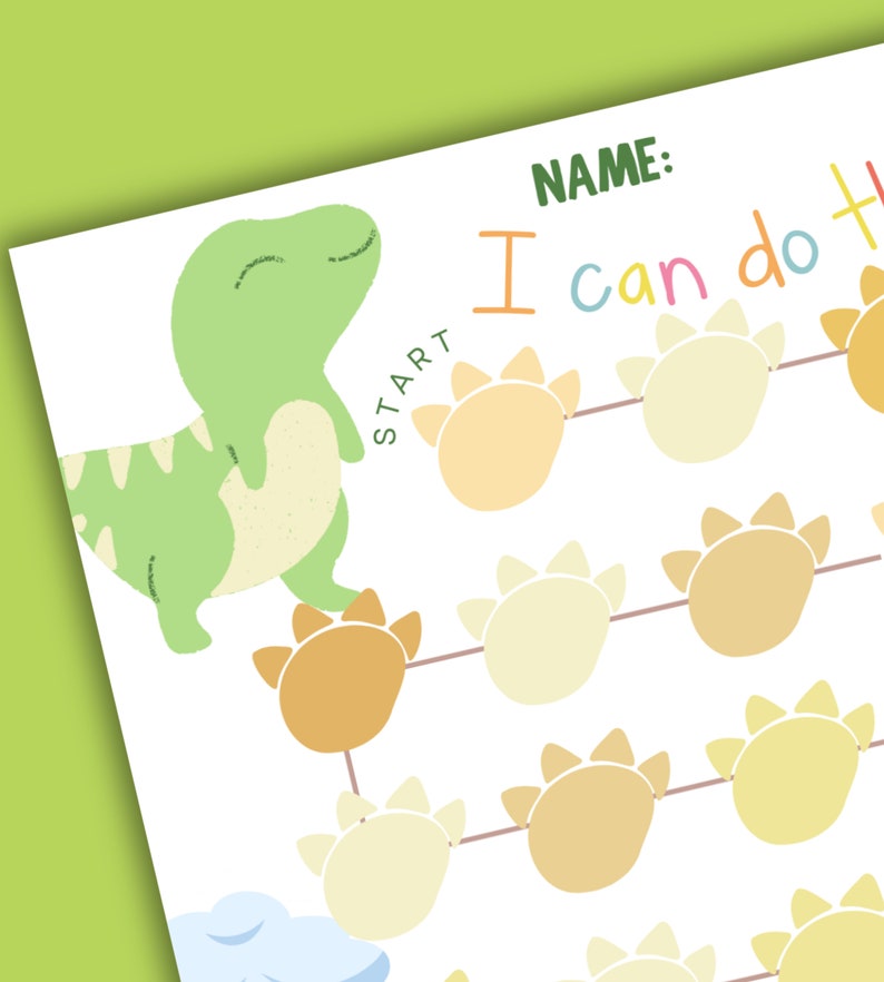 Printable Dinosaur Reward Chart, Dinosaur Sticker Chart, Instant ...