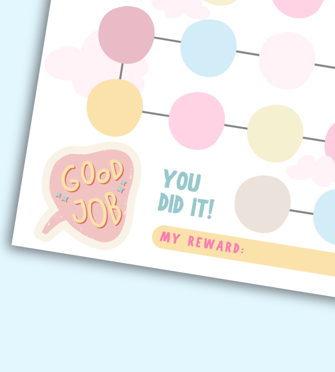 Printable Rainbow Reward Chart, Rainbow Sticker Chart, Instant Download ...