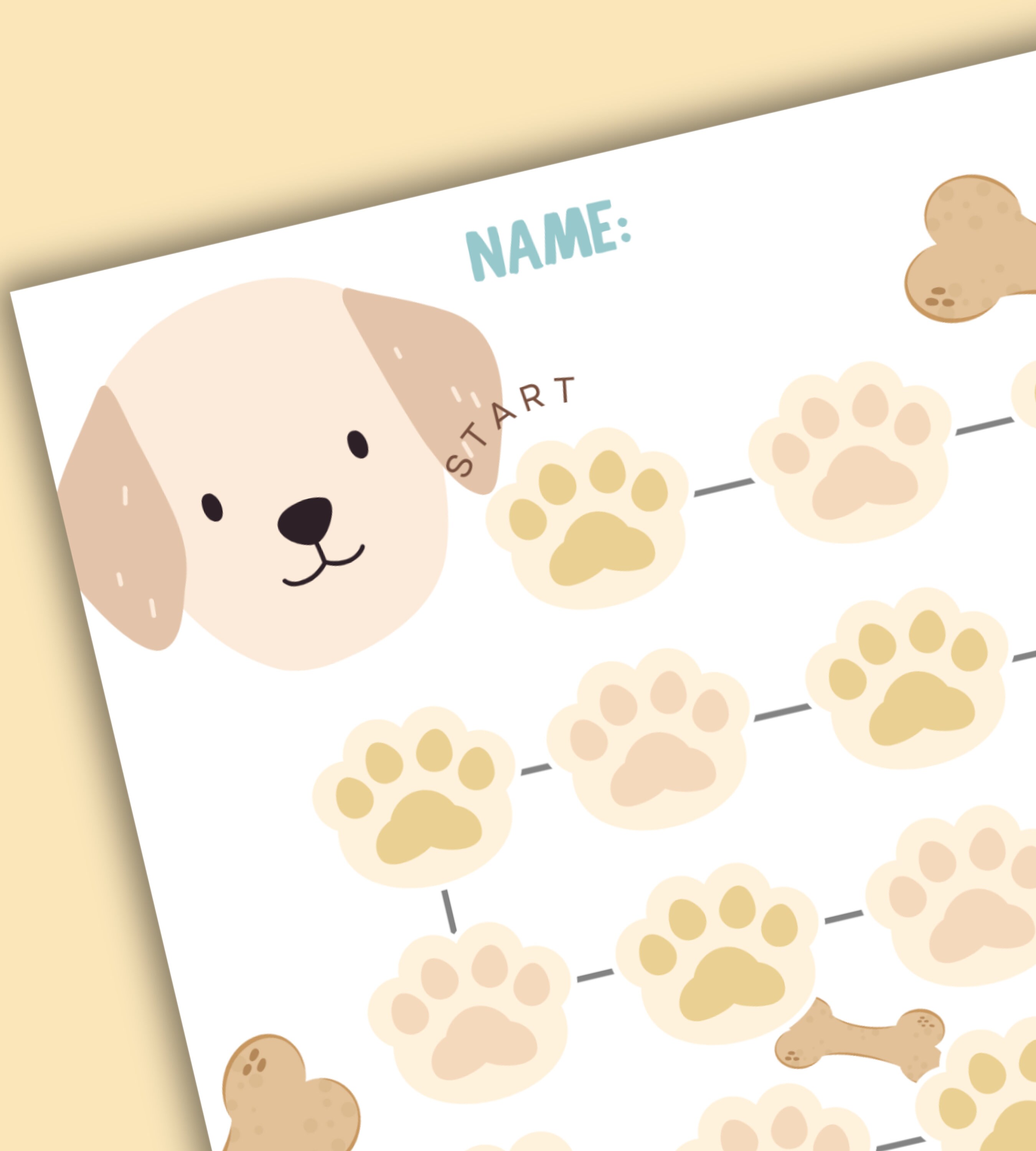 Printable Dog Reward Chart, Happy Small Dog,cute Funny Puppy Catching ...