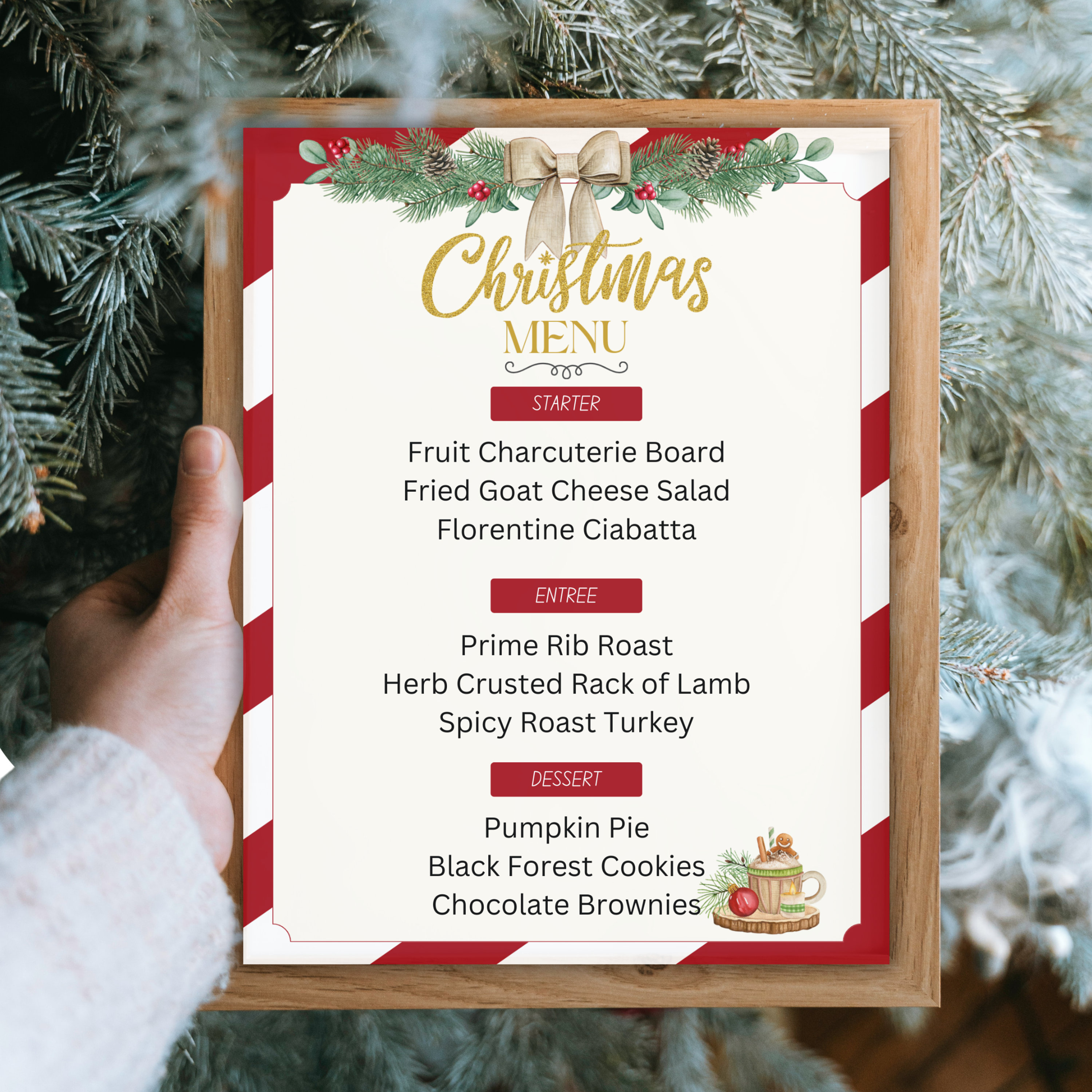 EDITABLE Christmas Menu Template Christmas Party - Etsy