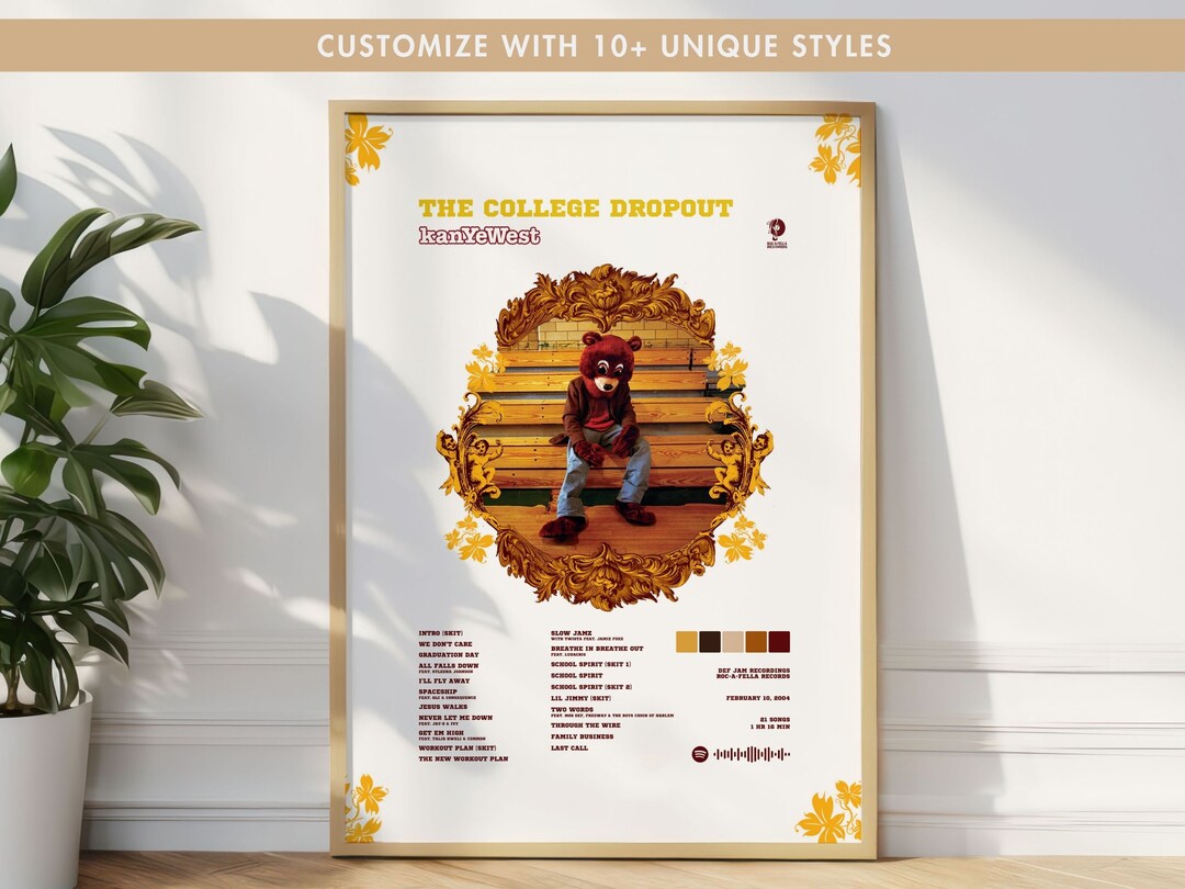 College Dropout Album Cover Kanye West Album Poster Kanye - Etsy