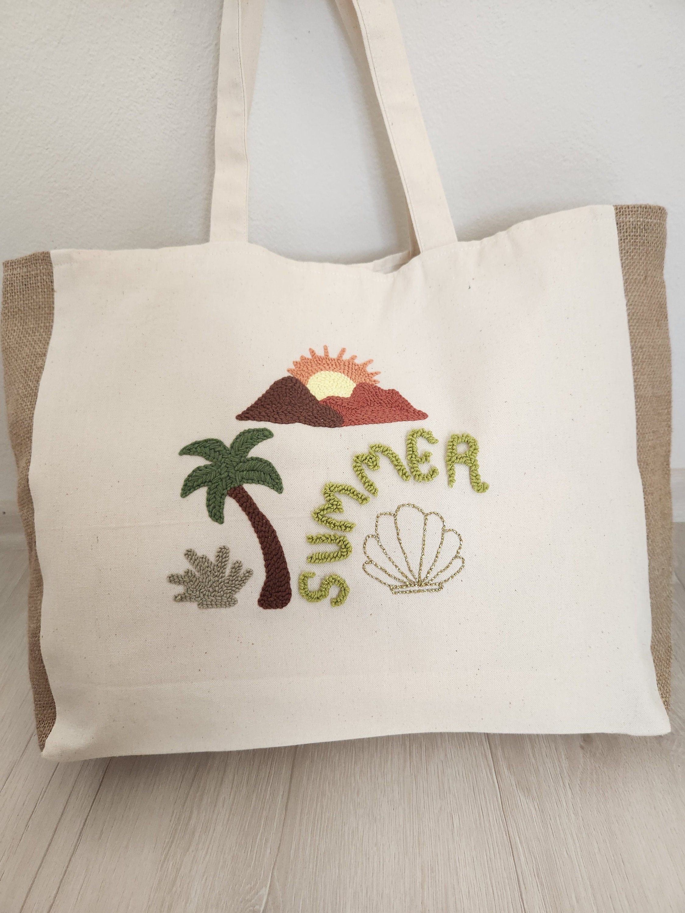 Punch çanta, çanta , Plaj çantası, Keten çanta , Doğal Kumaş çanta, Bez ...