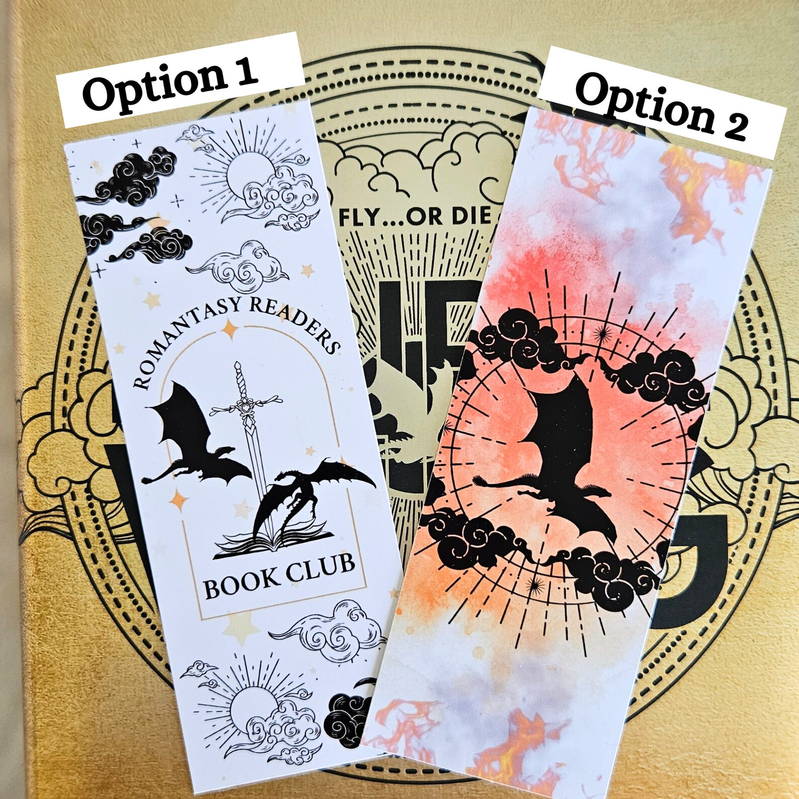 Dragon Fantasy Bookmarks, Fourth Wing Iron Flame Inspired, Laminated ...