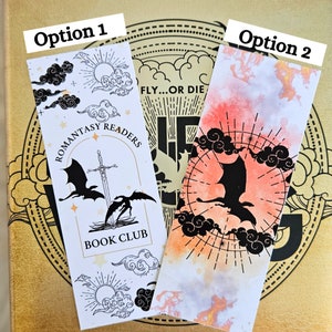Dragon Fantasy Bookmarks, Fourth Wing Iron Flame Inspired, Laminated Bookmark With Tassel, for ...
