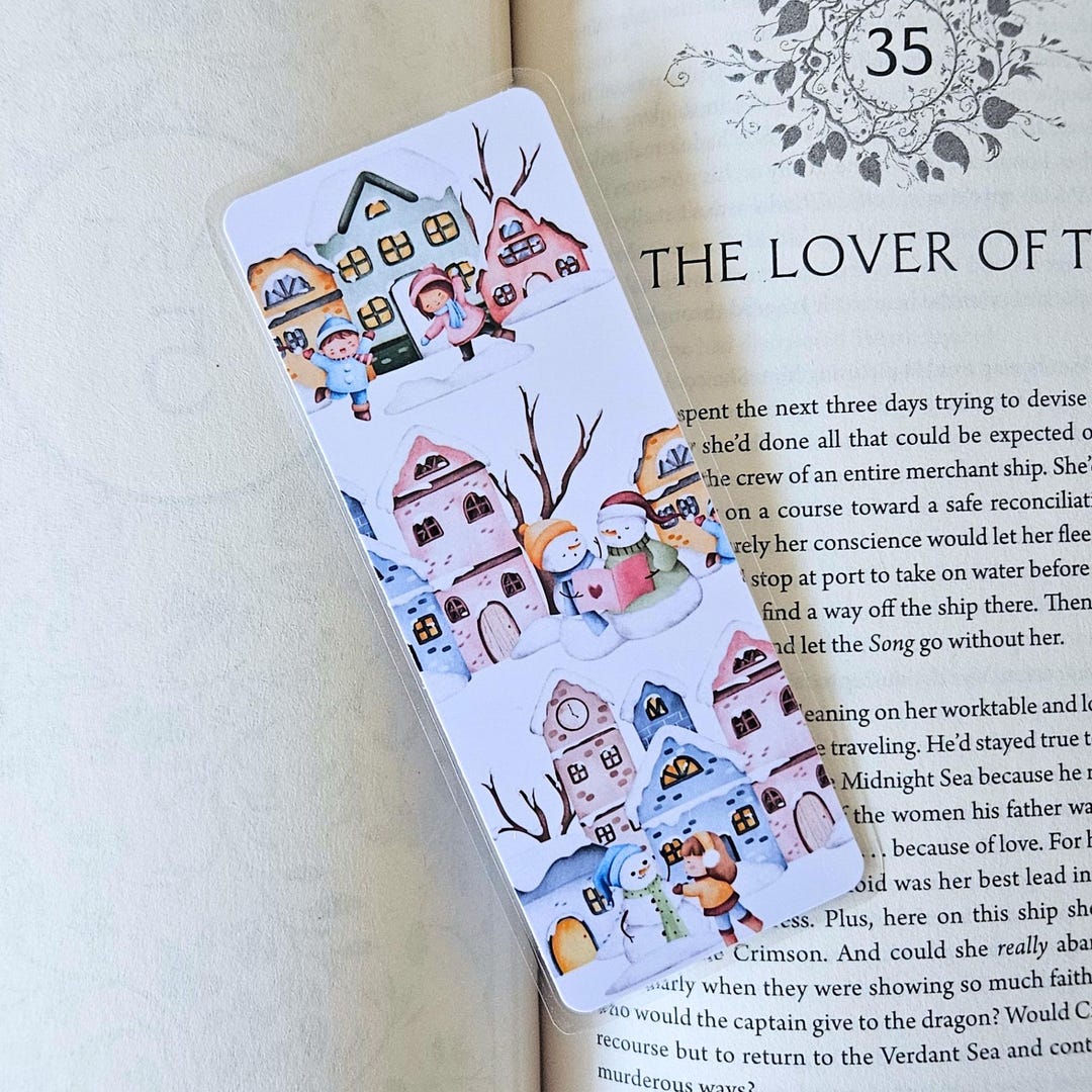 Small Town Winter Wonderland Bookmark - Etsy