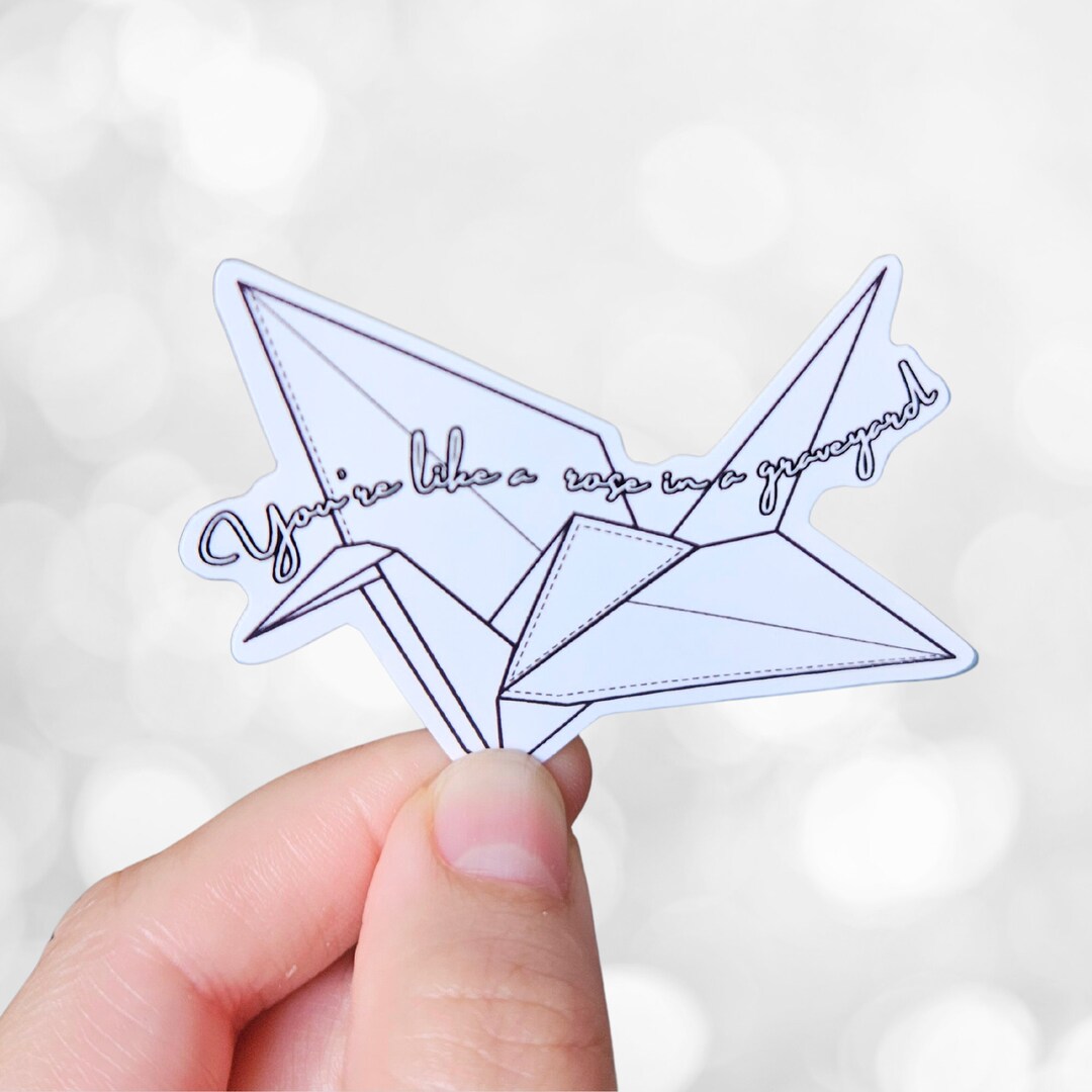Manacled Origami Sticker, Dramione Fanfic Merch, Water Resistant, Rose ...
