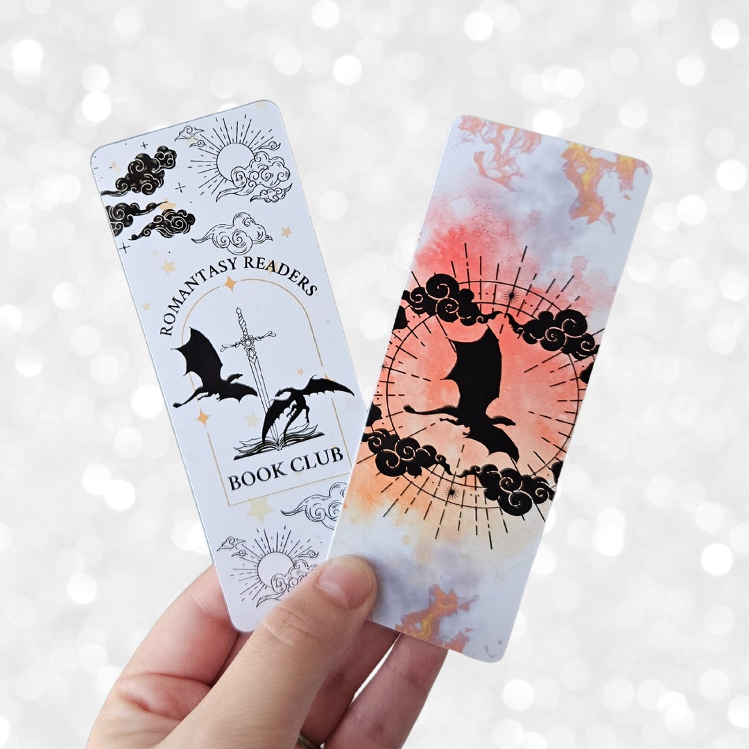 Dragon Fantasy Bookmarks, Fourth Wing Iron Flame Inspired, Laminated ...