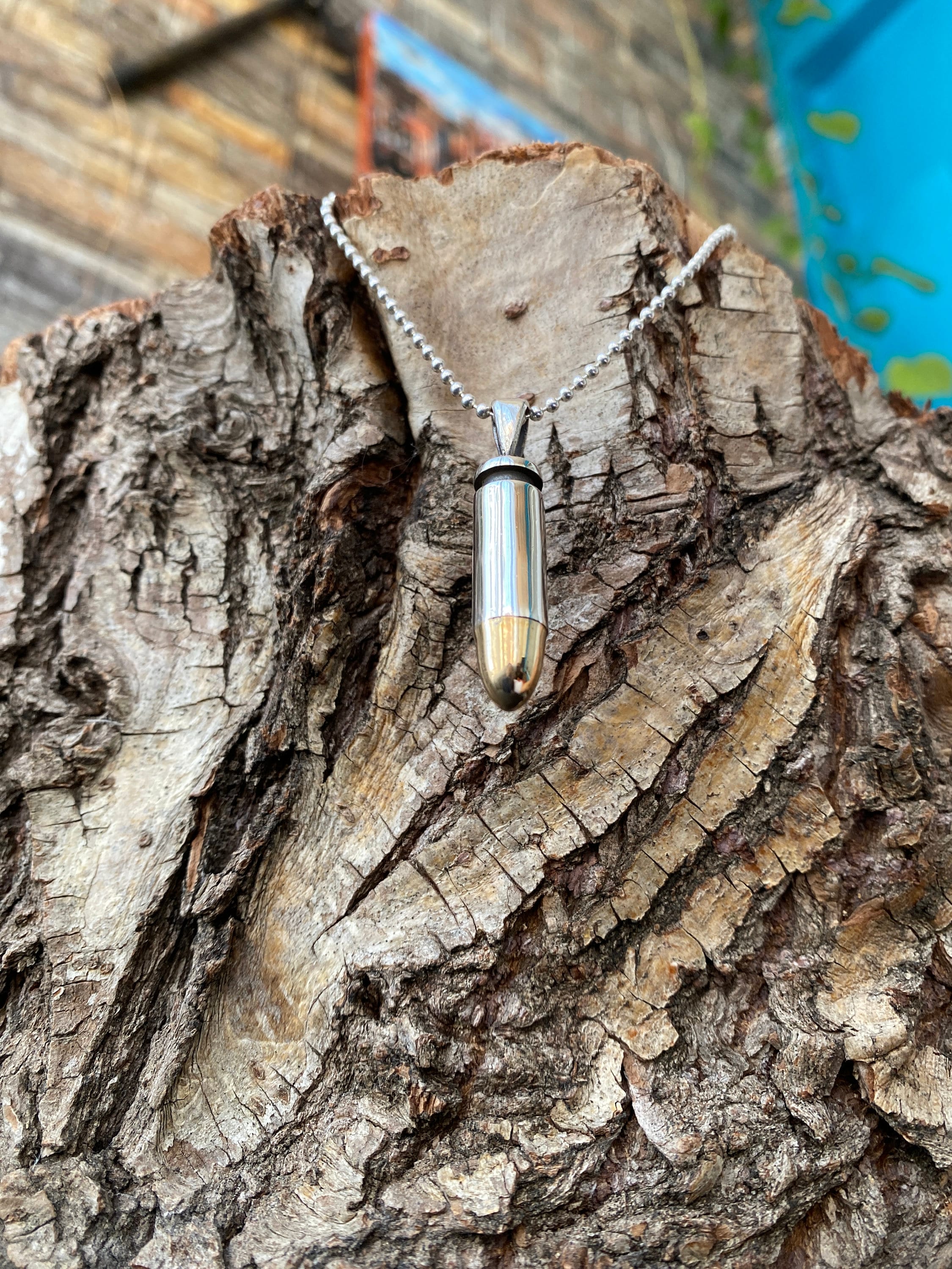 Sterling Silver Bullet Pendant, Men's Silver Bullet Necklace, Gun ...