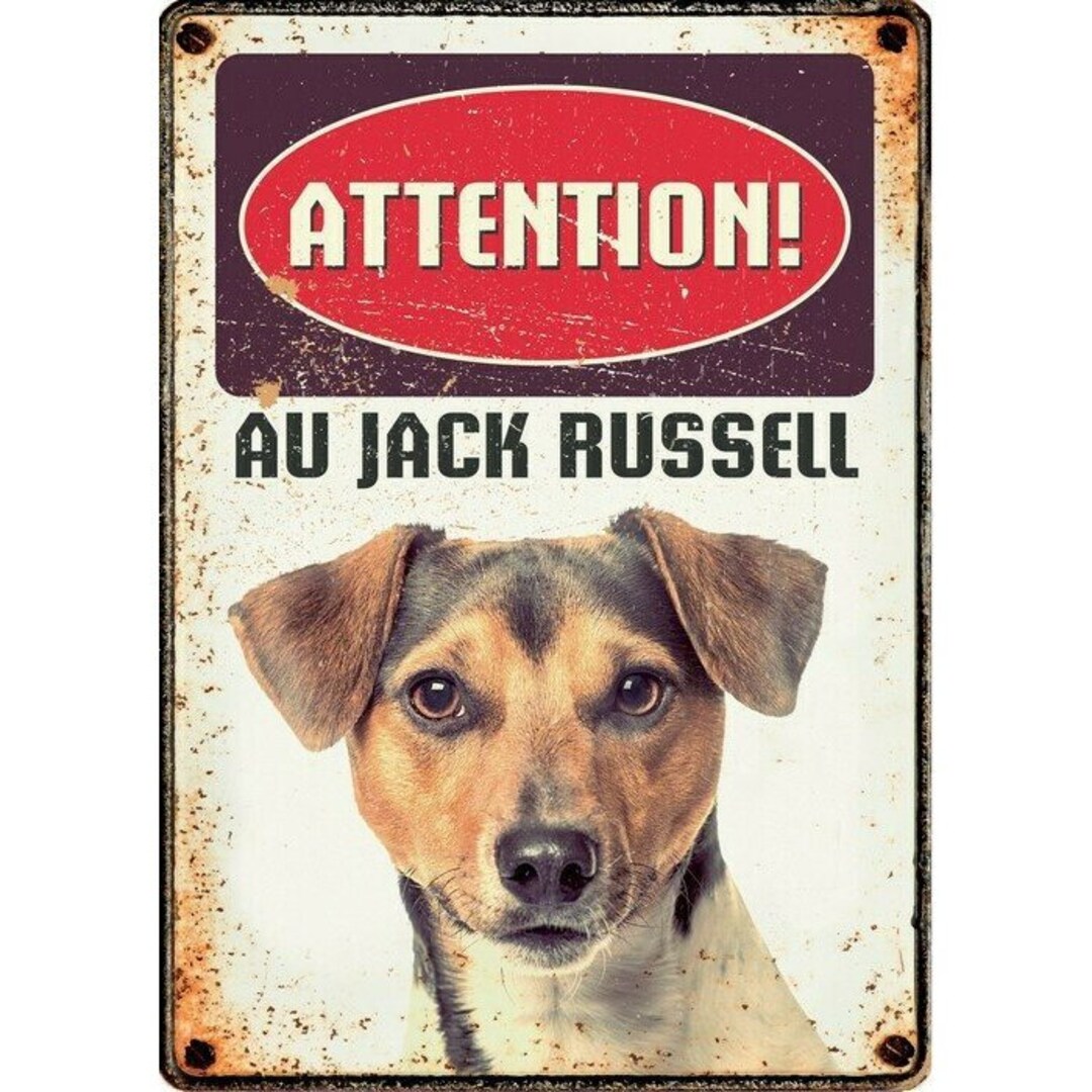 Caution Jack Russell House Entrance Sign Metal Decoration Dog ...