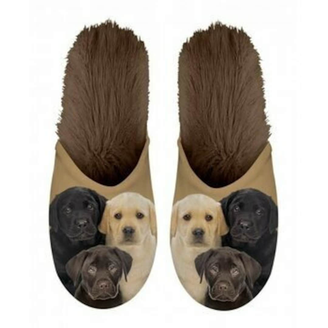 Slipper Slipper With the Image of the Black, Chocolate and Sand Trio ...