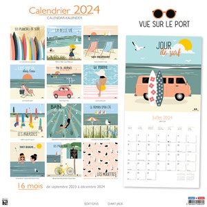 2024 Calendar Drawing Illustration Life as a Sailor Holidays - Etsy