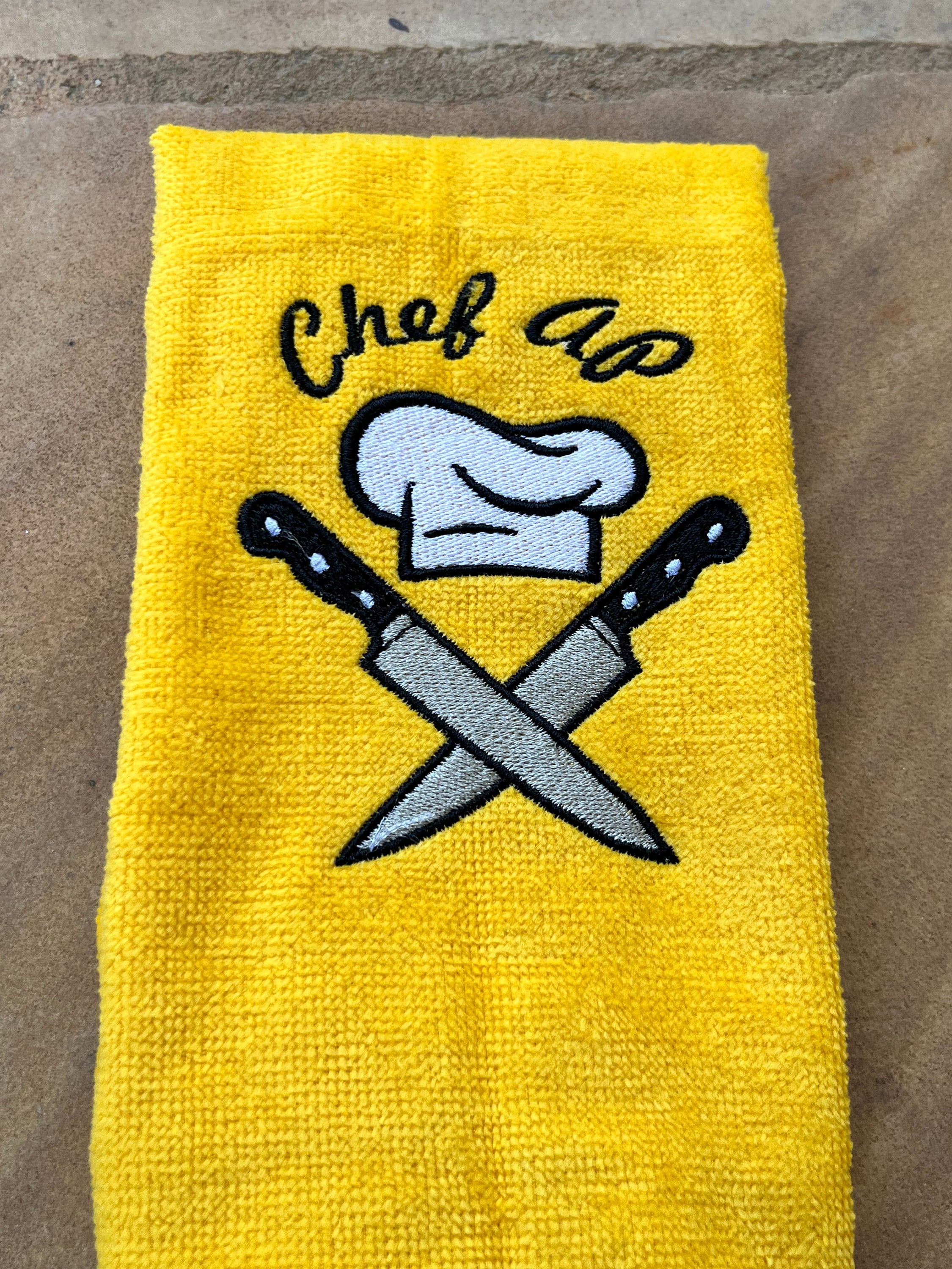 Personalized Chef Dish Towel - Personalized Chef Tea Towel ...