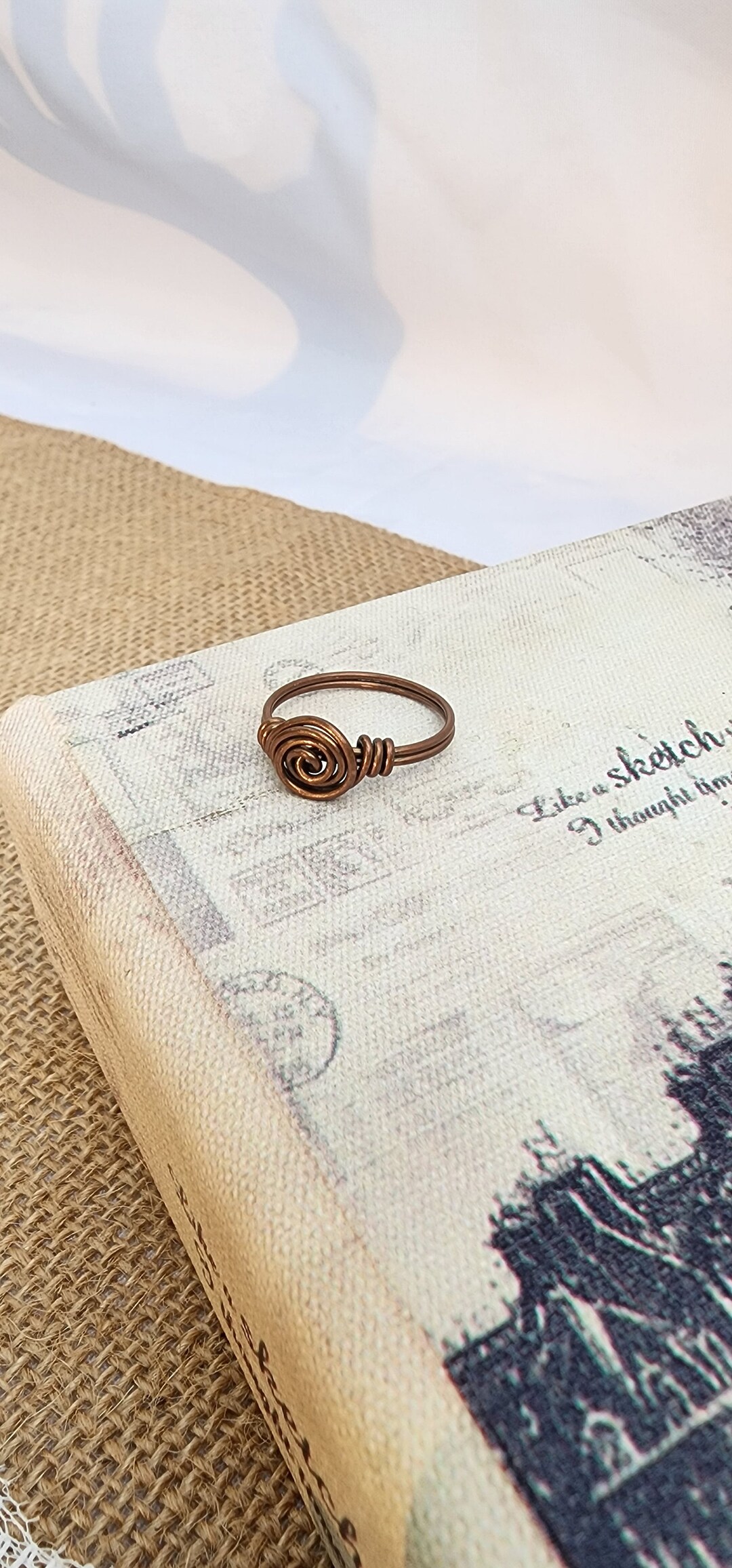 Copper Swirl Ring - Etsy