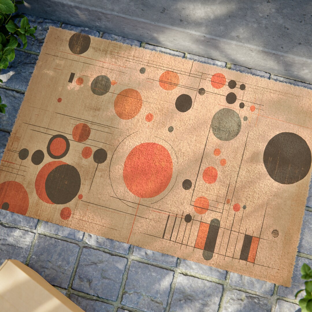 Doormat, Mid Century Modern, Welcome Mat, Modern Rug, Wedding Gift ...