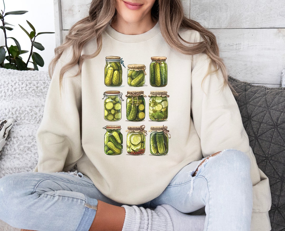 Canned Pickles Sweatshirt, Canning Season Sweatshirt, Pickle Lovers ...