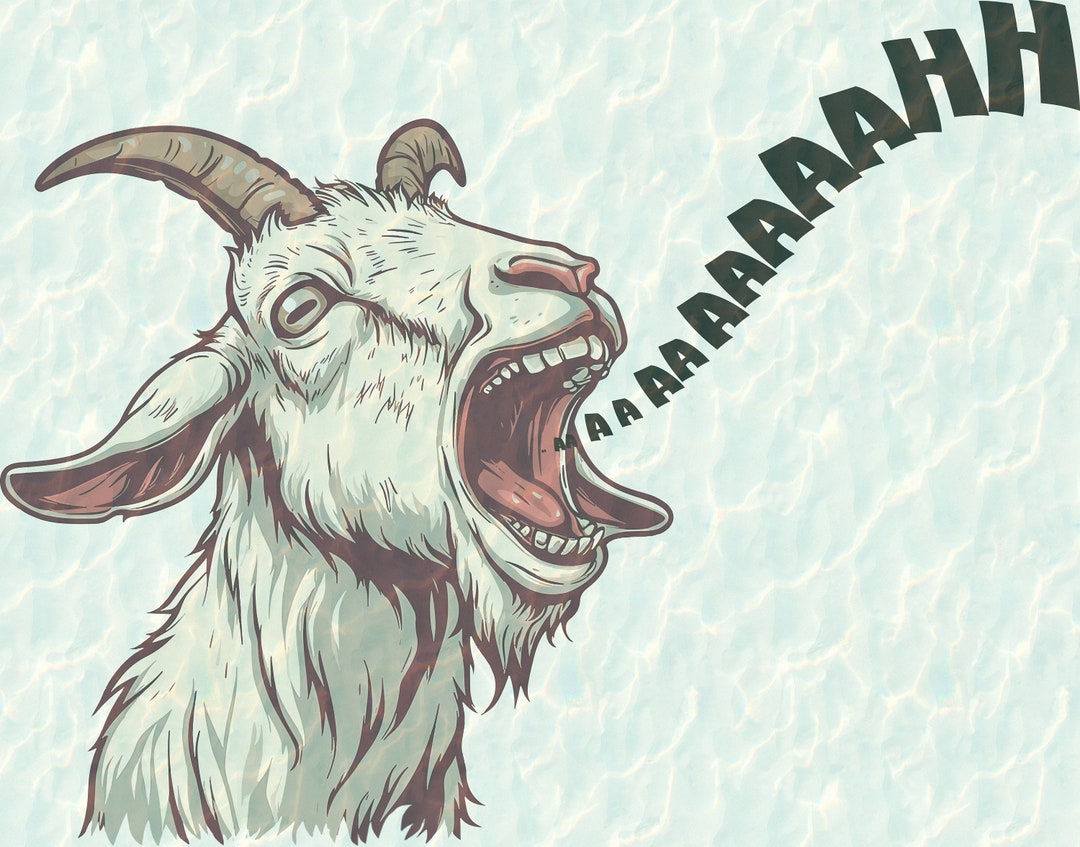 Goat SVG, Screaming Goat SVG, Funny Gift for Goat Lover, Farm Life ...