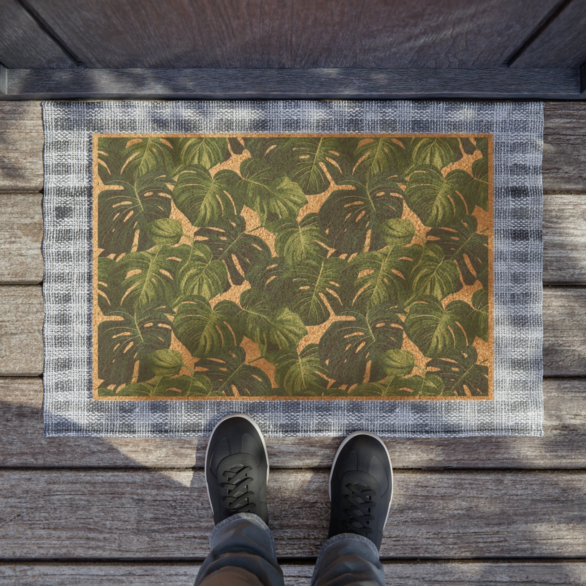Doormat, Monstera Doormat, Welcome Mat, Modern Rug, Wedding Gift ...