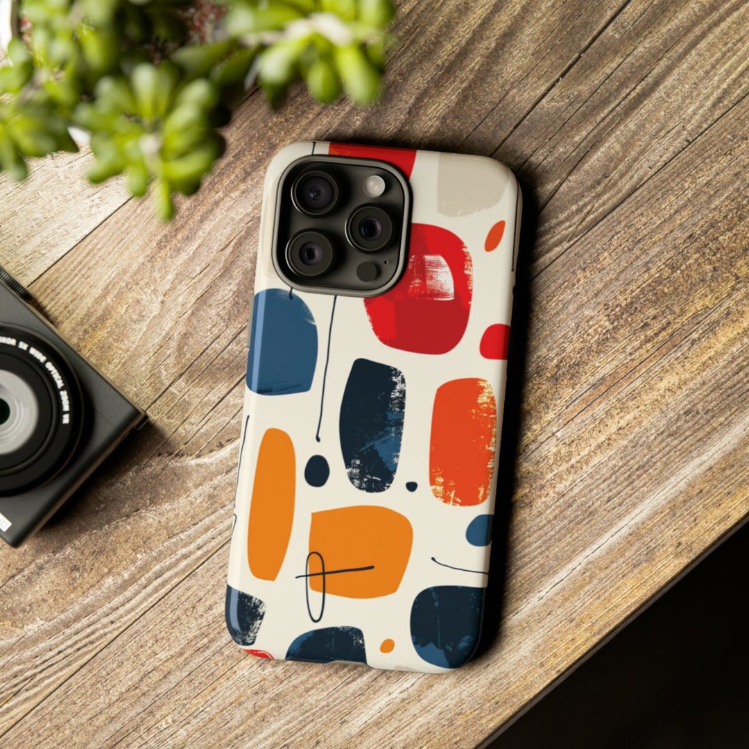 Mid Century Modern, Minimalist, iPhone 11, 12, 13, 14, 15, XR, XS ...