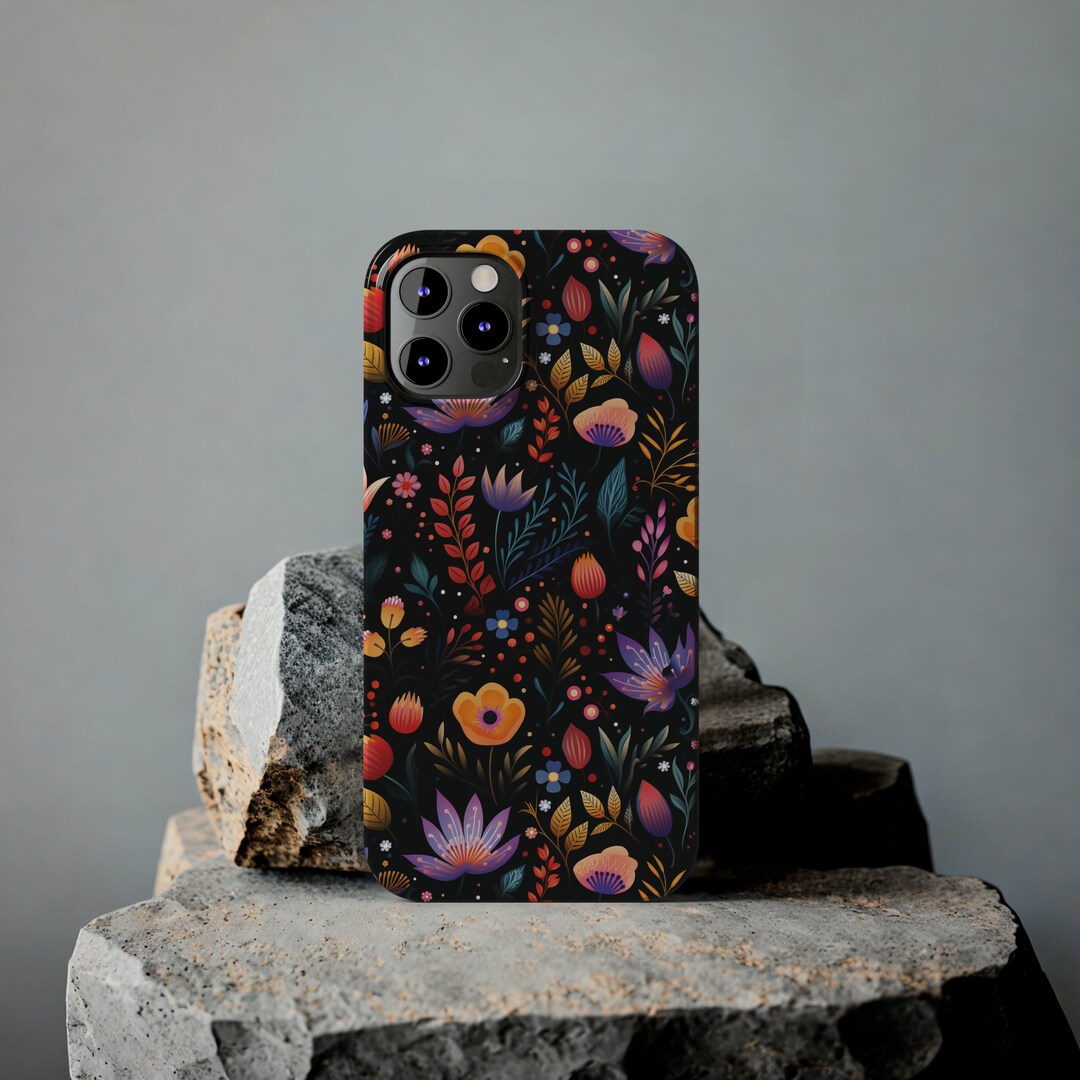 Vibrate Wildflower, Artistic Floral, Slim Phone Cases iPhone Case 14 13 ...