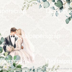 White Wedding Digital Paper - Etsy