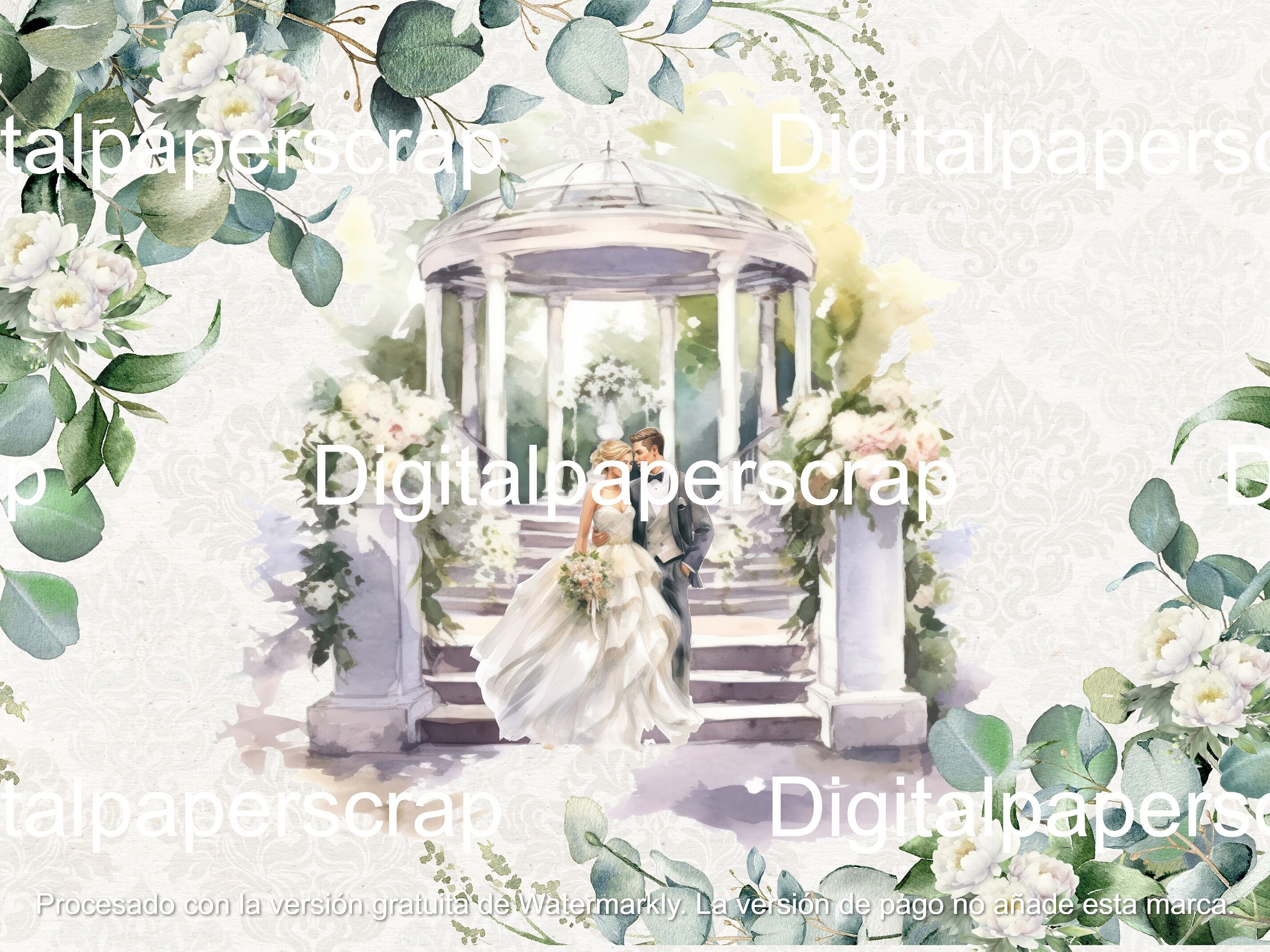White Wedding Digital Paper - Etsy