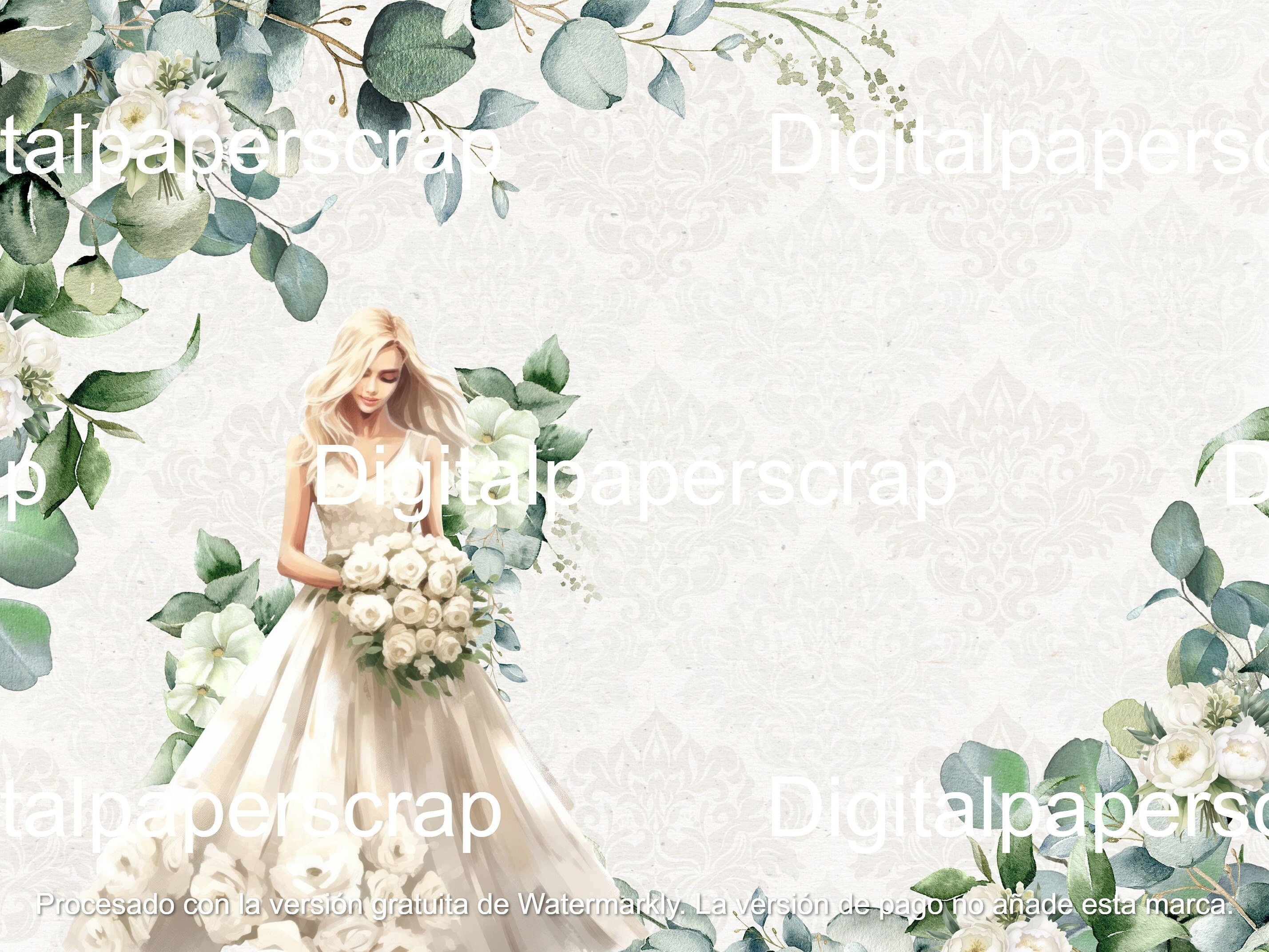 White Wedding Digital Paper - Etsy