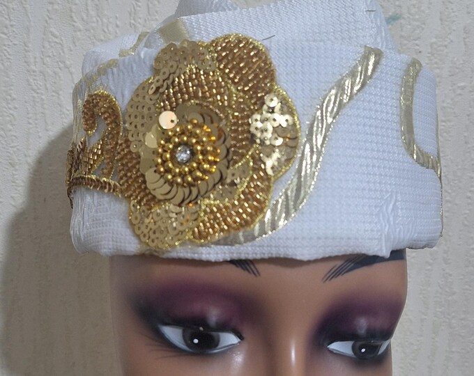 Luxury Zara Cap, Hat, Braided Turban, Bedazzled Turban, Braided Turban ...