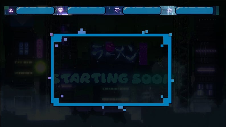 Animated Pixel Stream Screen Pixel Art Alerts Overlay Panels Offline ...