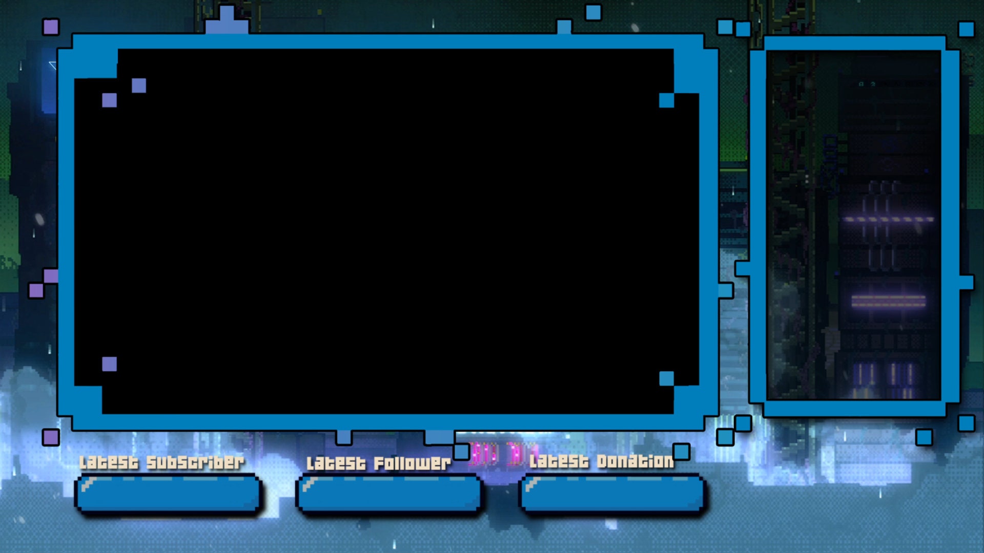 Animated Pixel Stream Screen Pixel Art Alerts Overlay Panels Offline ...