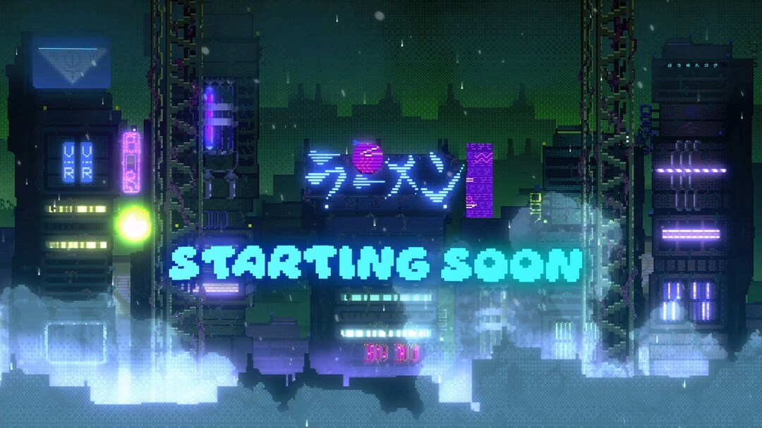 Animated Pixel Stream Screen Pixel Art Alerts Overlay Panels Offline ...