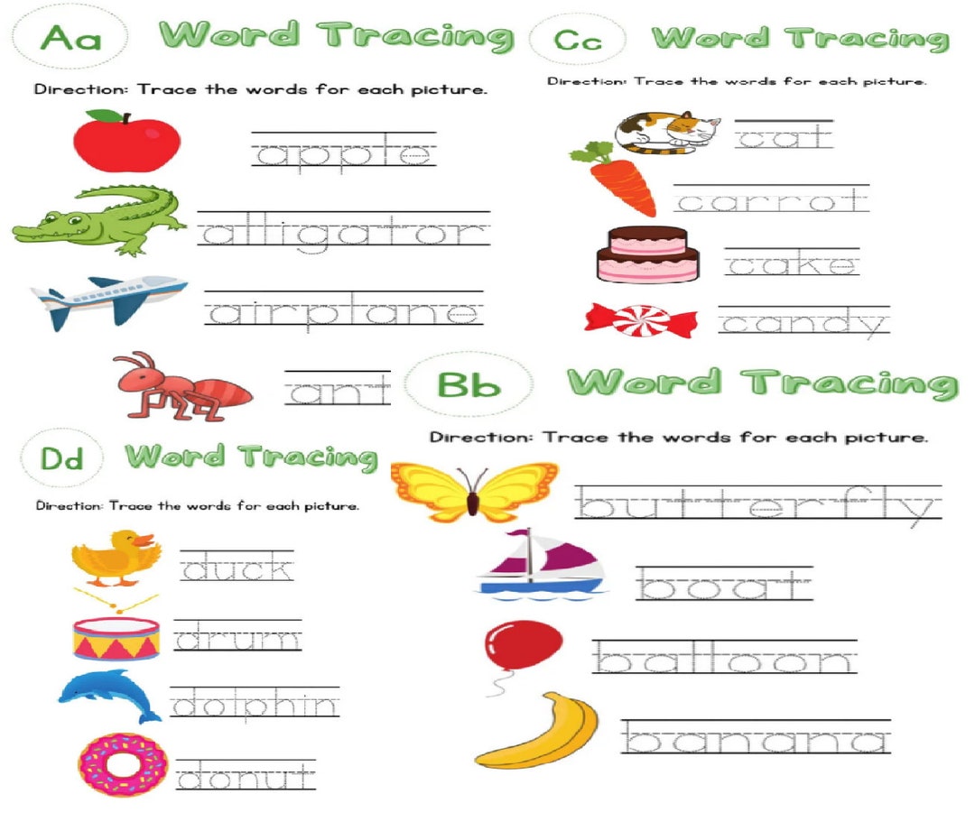 Tracing Words Tracing Font Teacher Font Student Fonts - Etsy UK