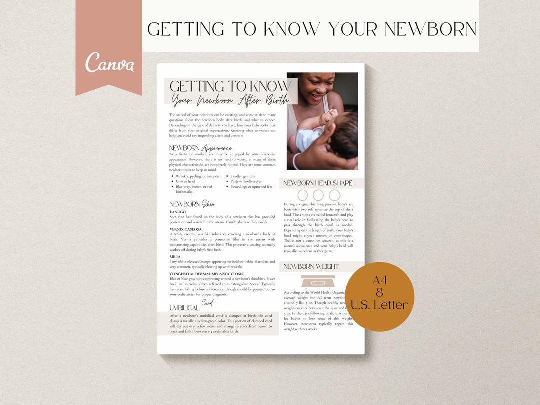 Getting to Know Your Newborn After Birth Handout: Infant Basics and ...