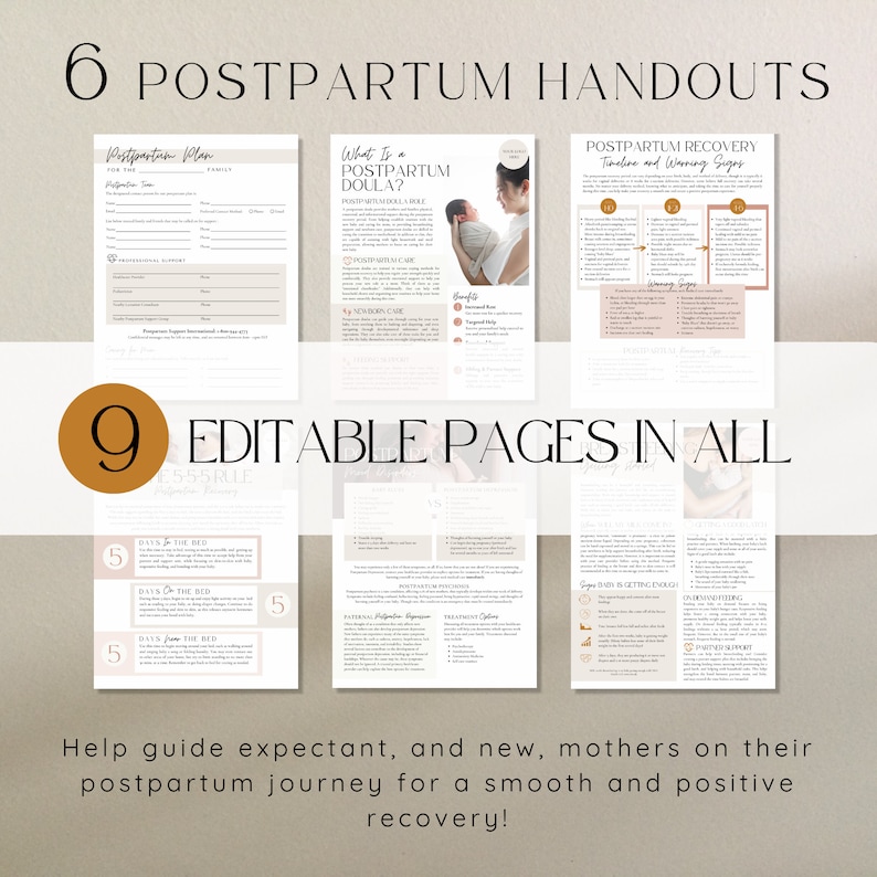 Birth and Postpartum Handout Bundle, Birth Doula Handouts, Birth ...