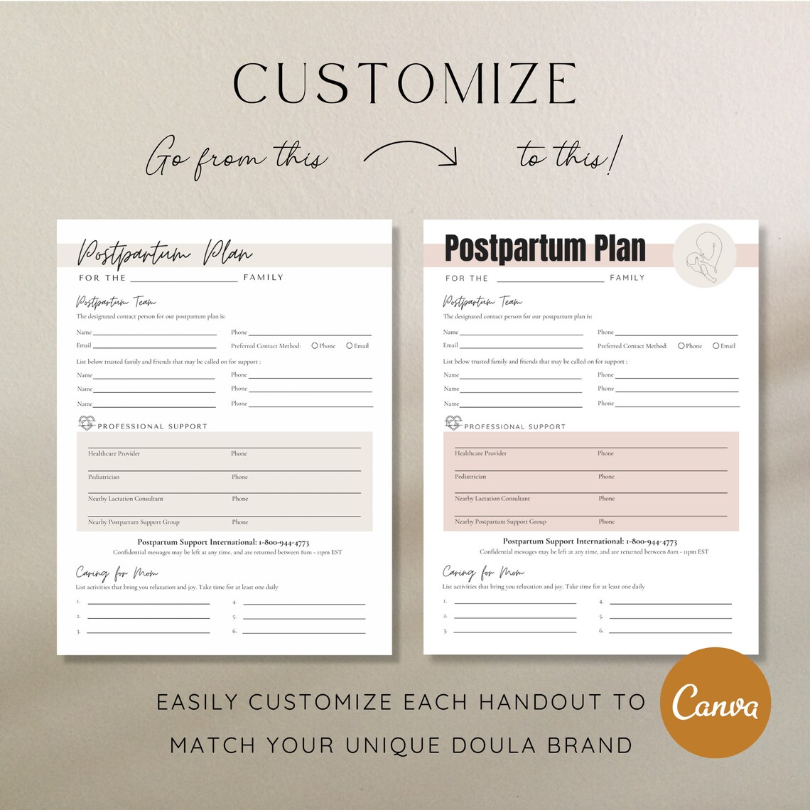 Birth and Postpartum Handout Bundle, Birth Doula Handouts, Birth ...