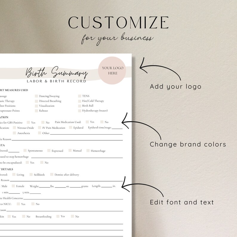 Doula Client Info and Communication Forms, Doula Client Tracker, Doula Visit, Birth Summary ...