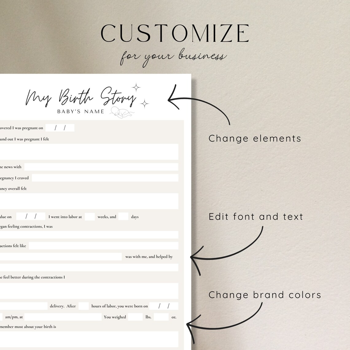 Birth Story, Birth Story Form for New Moms, Birth Planning, Birth Doula ...