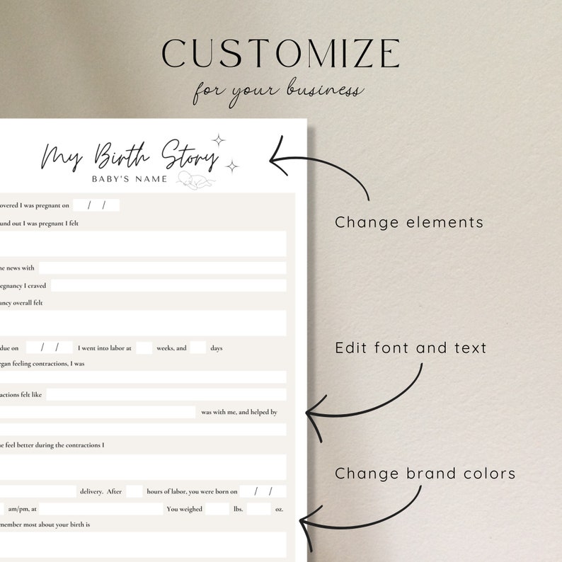 Birth Story, Birth Story Form for New Moms, Birth Planning, Birth Doula ...