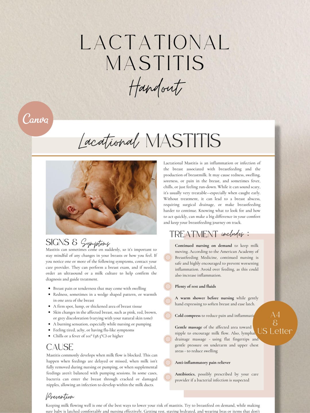 Lactational Mastitis Handout for Lactation Consultants and Doulas ...